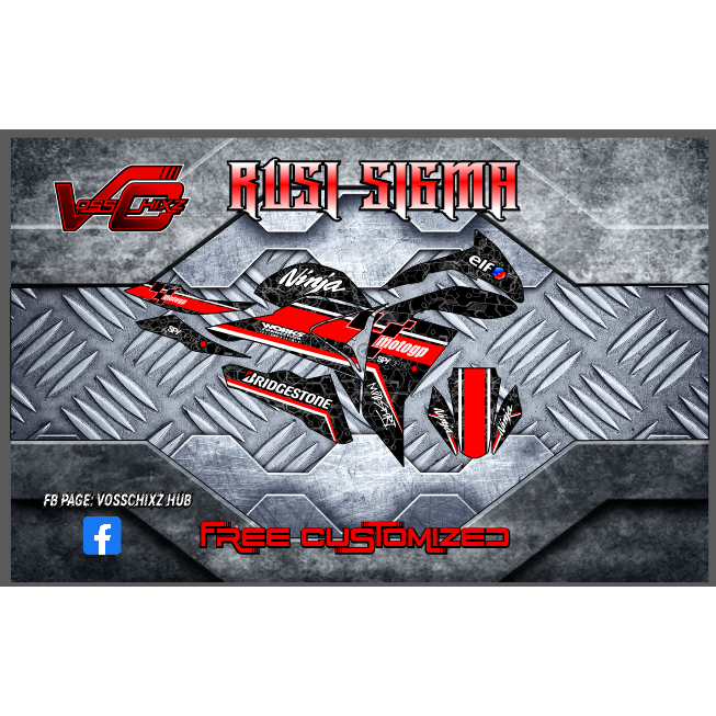 Decals, Sticker for Rusi Sigma 250 Ninja | Shopee Philippines