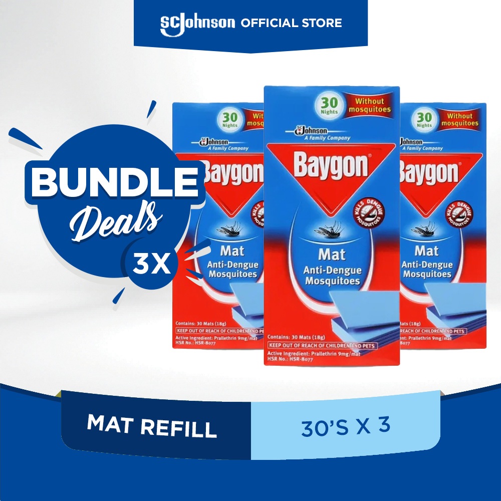 Baygon Mats - Refill 30s (PACK OF 3) | Shopee Philippines