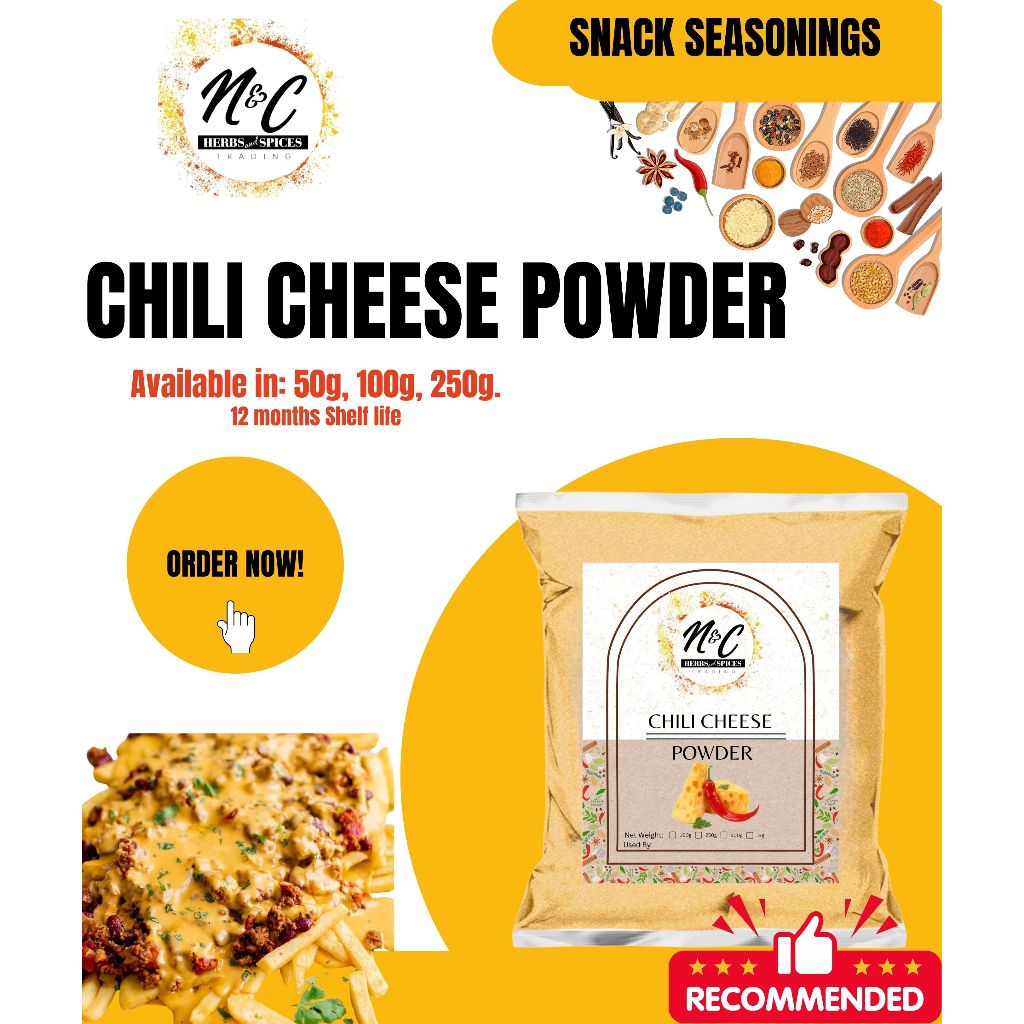 Chili Cheese Powder Seasoning 50grams, 100grams, 250grams Herbs and ...