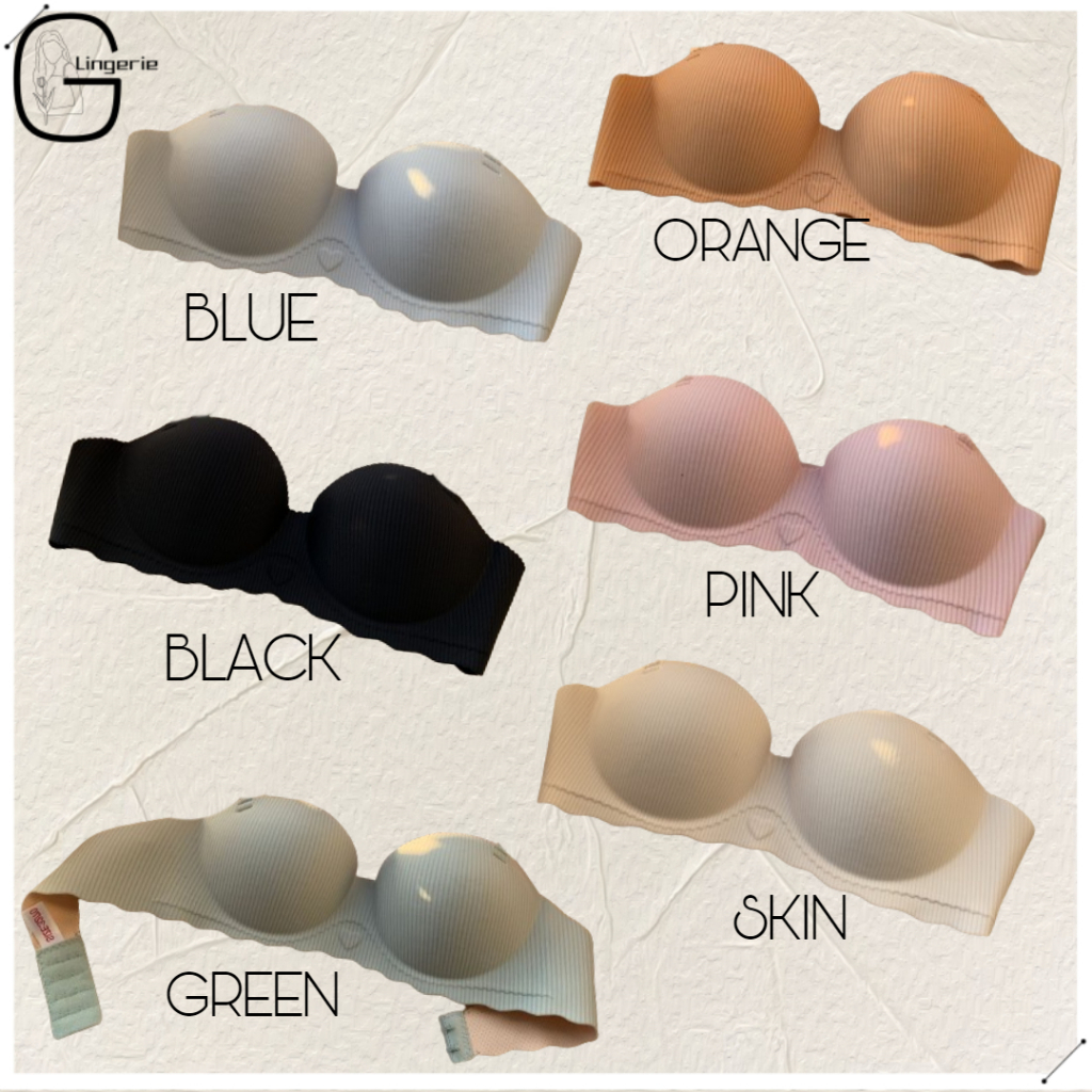G Lingerie Seamless Light Gathered Comfort Simple Push Up Half Cup Non ...