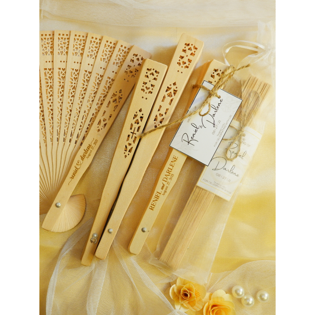 Personalized Wooden Fan – Laser Engraved | Wedding, Birthday & Event ...