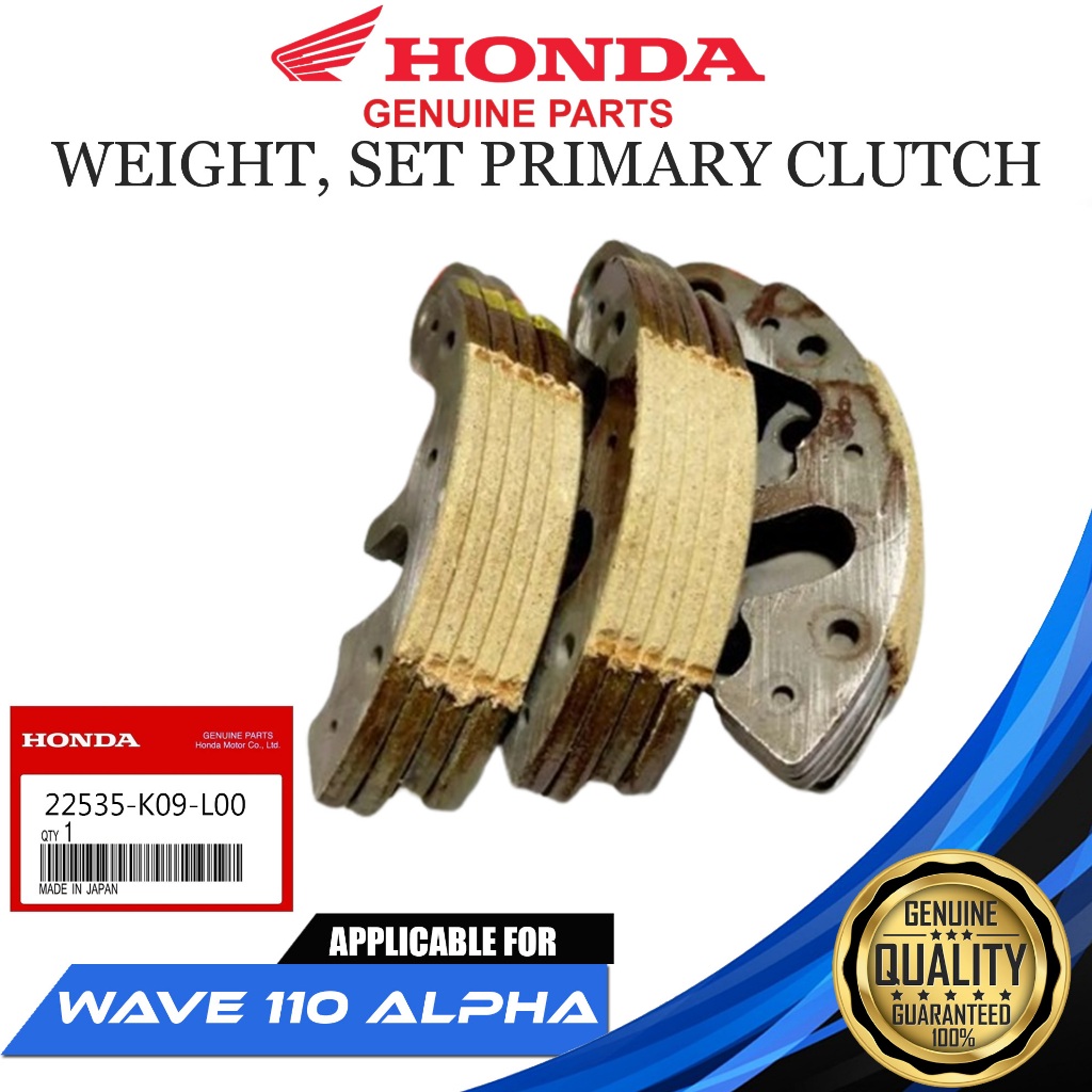 HONDA GENUINE WEIGHT, SET PRIMARY CLUTCH FOR WAVE 110 ALPHA ( 22535-K09 ...