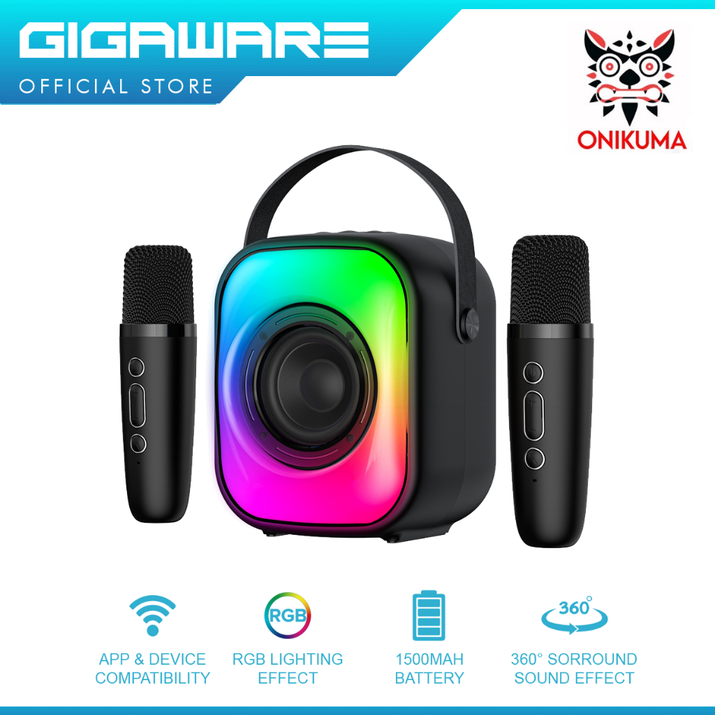 Onikuma L7 Wireless Smart Karaoke RGB Light Bluetooth Speaker Dual ...