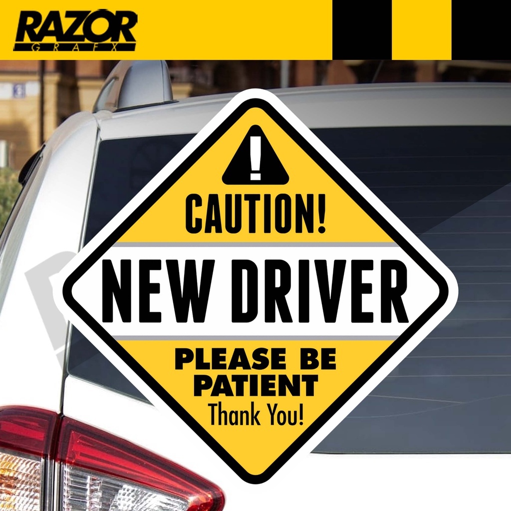 New Driver - Student Driver - Lady Driver - Sticker Decal Caution Sign ...