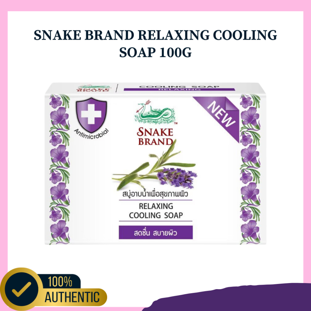 ORIGINAL SNAKE BRAND RELAXING COOLING SOAP 100G FROM THAILAND | Shopee ...