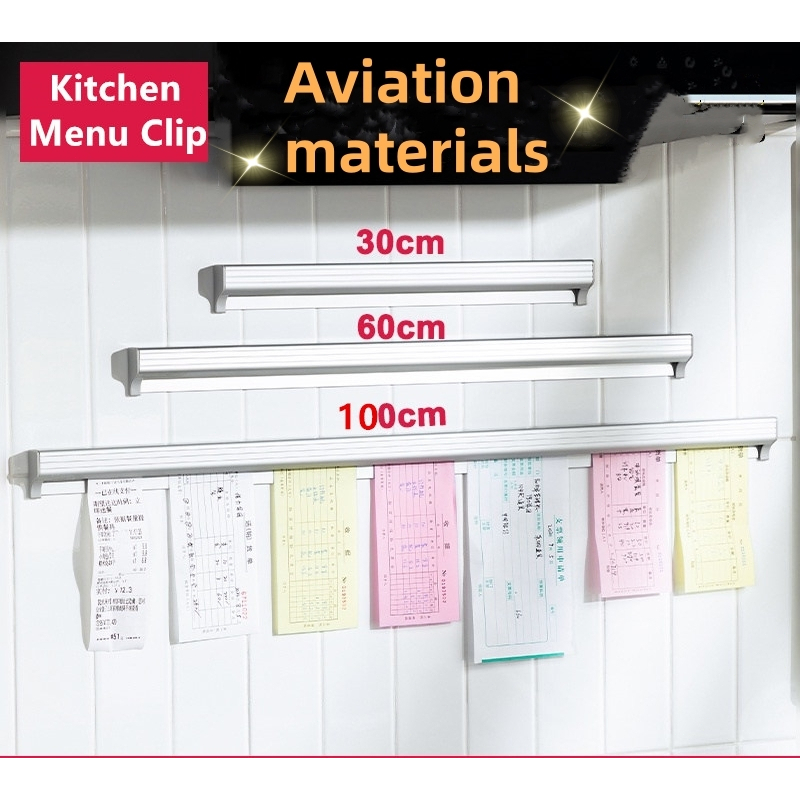 Aviation Aluminum Kitchen Menu Clip Holder Receipt Clip No Punching ...