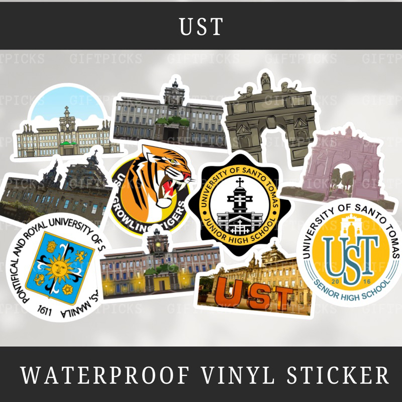 UAAP University of Santo Tomas (UST) Waterproof Vinyl Sticker | Shopee ...