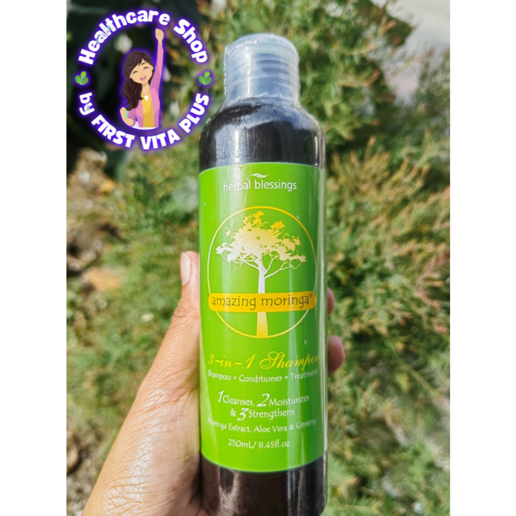 Amazing Moringa 3 in 1 Shampoo Moringa Aloe Vera Ginseng Herbal ...