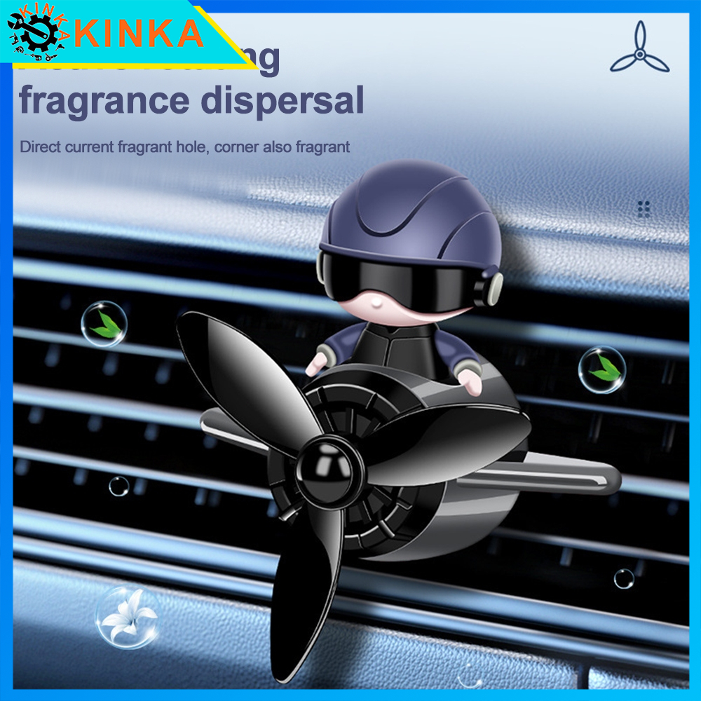 Car Air Freshener Pilot Vent Perfume Diffuser Rotating Propeller Air Outlet Fragrance Cute ...