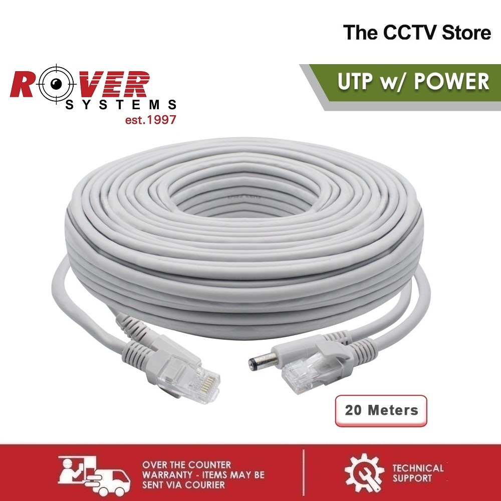 Rover Systems 20 meters with DC Power UTP Cable for IP Camera , Endura ...