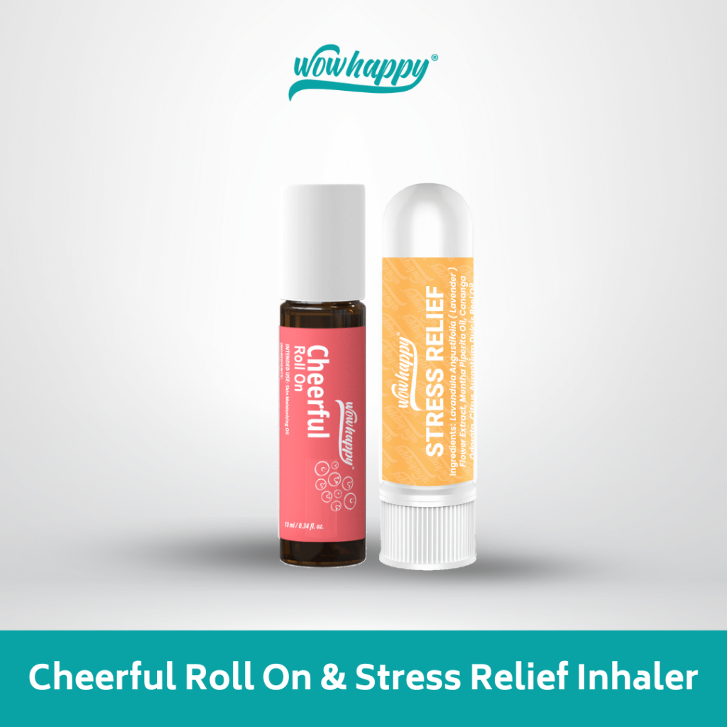 Wowhappy Combo Cheerful Essential Roll On & Stress Relief Inhaler ...