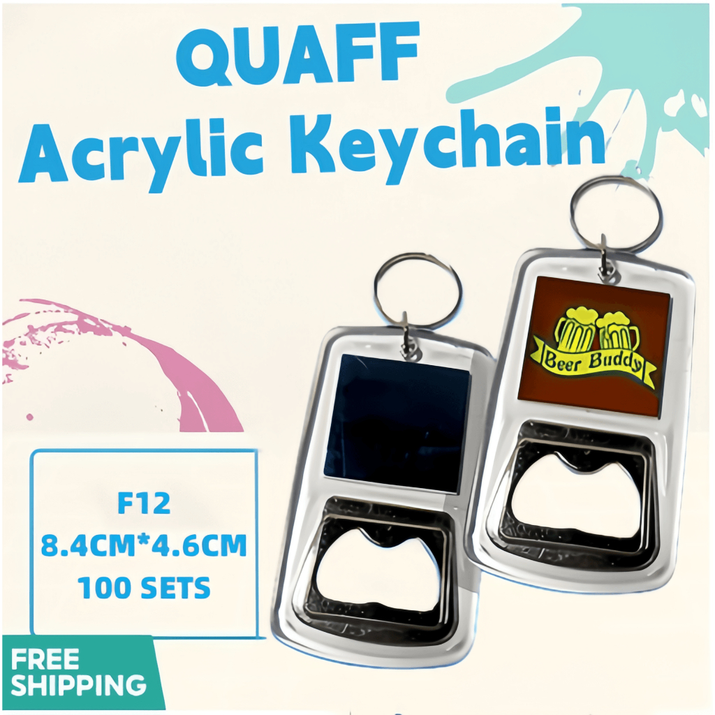 QUAFF F12 Acrylic Photo Insert Bottle Opener Keychain Openable 100 Pcs ...