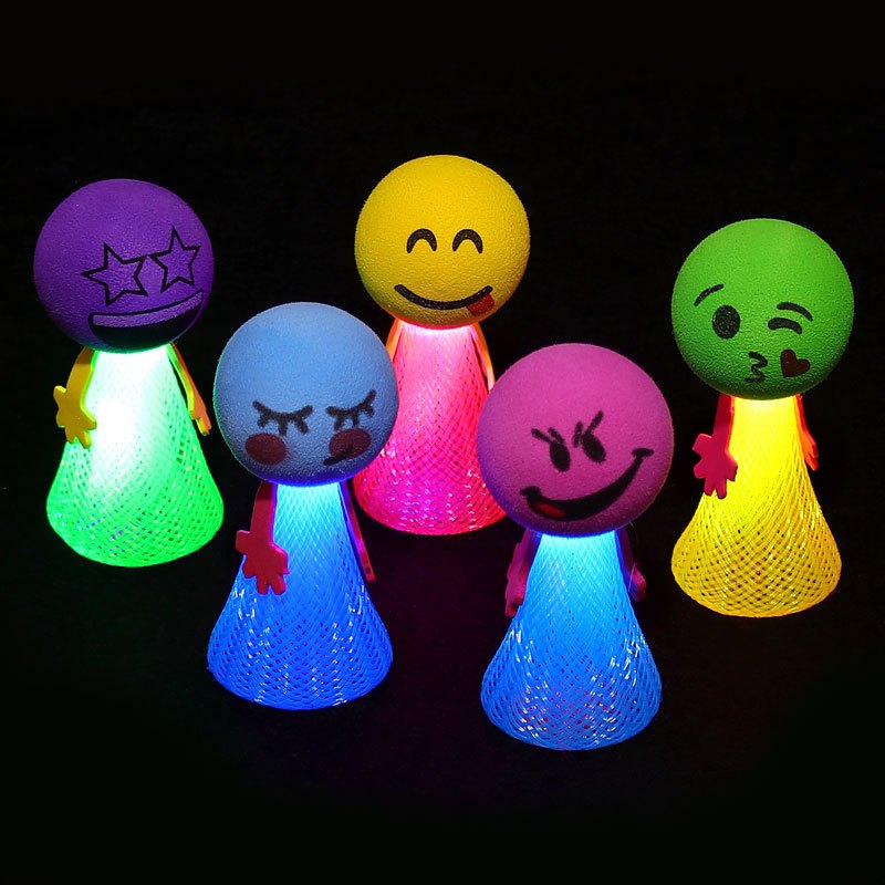 Bouncing Doll Cute Press Jump Toys for Kids Cute Emojis Doll Toys ...
