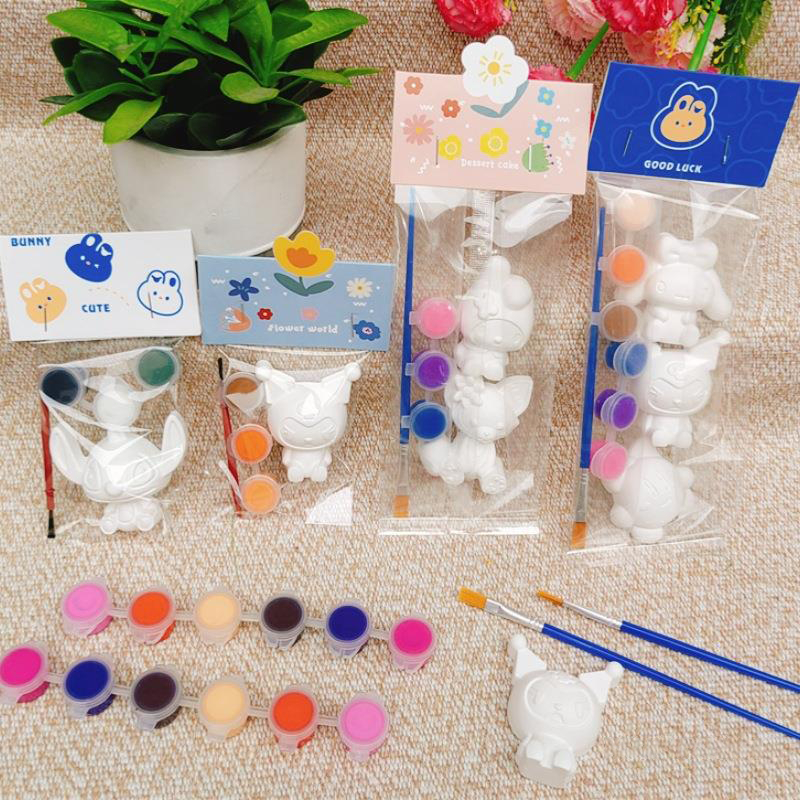 Cartoon Cute Hand-Painted Plaster Figurines Diy Educational Kid's Toys ...