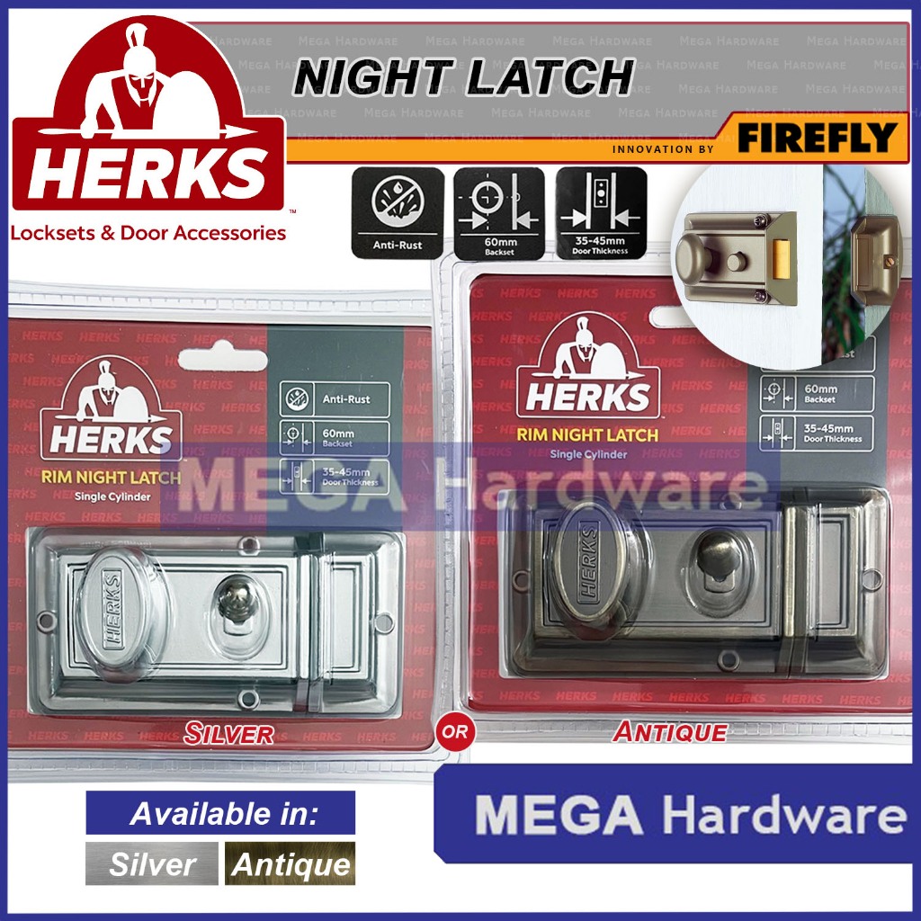 FIREFLY HERKS Night Latch / Gate Lock / Rim Lock (deadlock) | Shopee ...