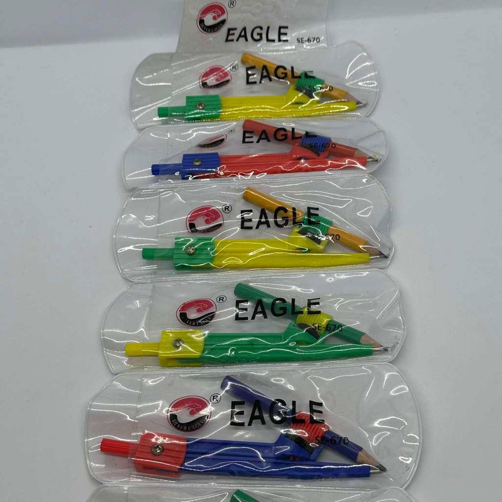 Eagle Plastic Compass with Pencil – 1pc Geometry Tool | Office & School ...