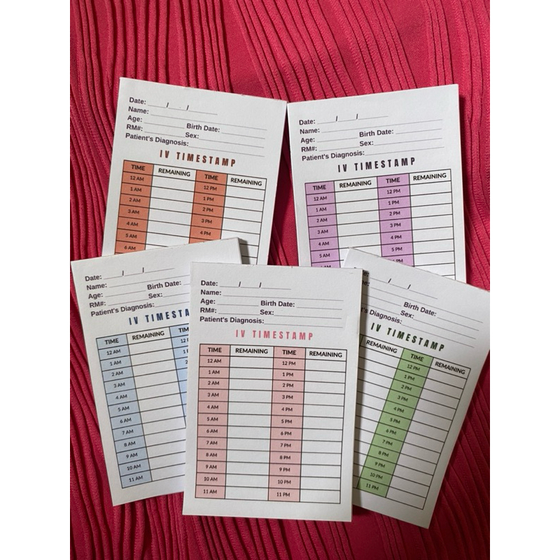 IV TIMESTAMP NOTEPAD | NURSING NOTES HUB | Shopee Philippines