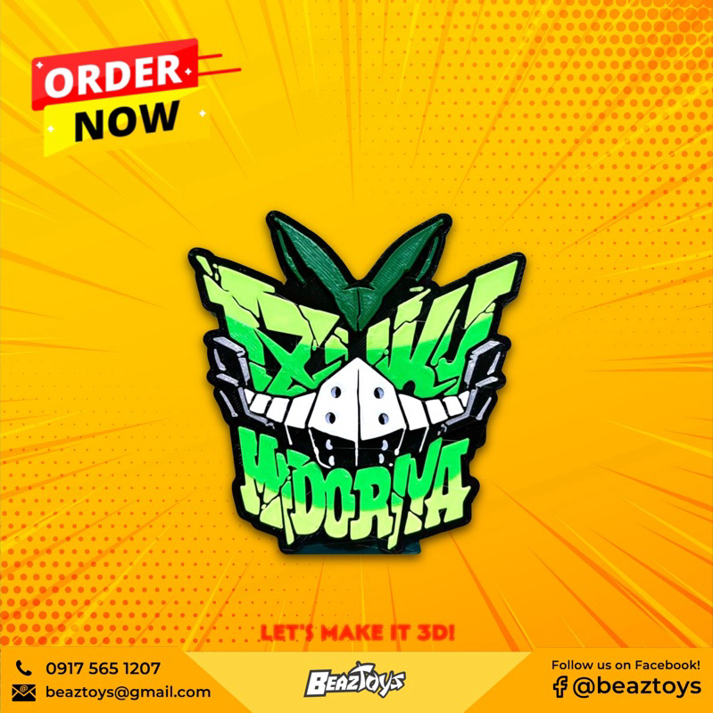 Izuku Midoriya 3D Logo | Custom Print | Shopee Philippines