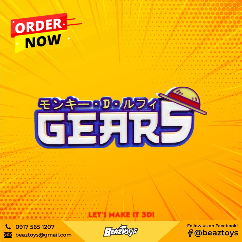 Gear 5 - Monkey D Luffy 3D Logo | Custom Print | Shopee Philippines