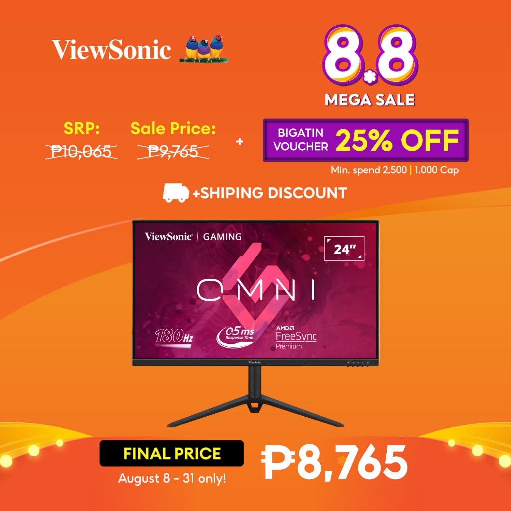 ViewSonic VX2428J 24" Full HD 1920 x 1080 180Hz LED IPS Technology 0 ...