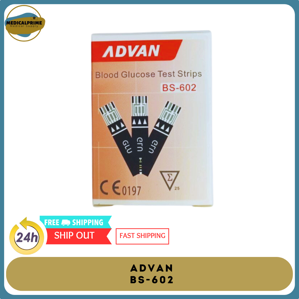 Advan Blood Glucose Test Strips (BS-602) | Shopee Philippines