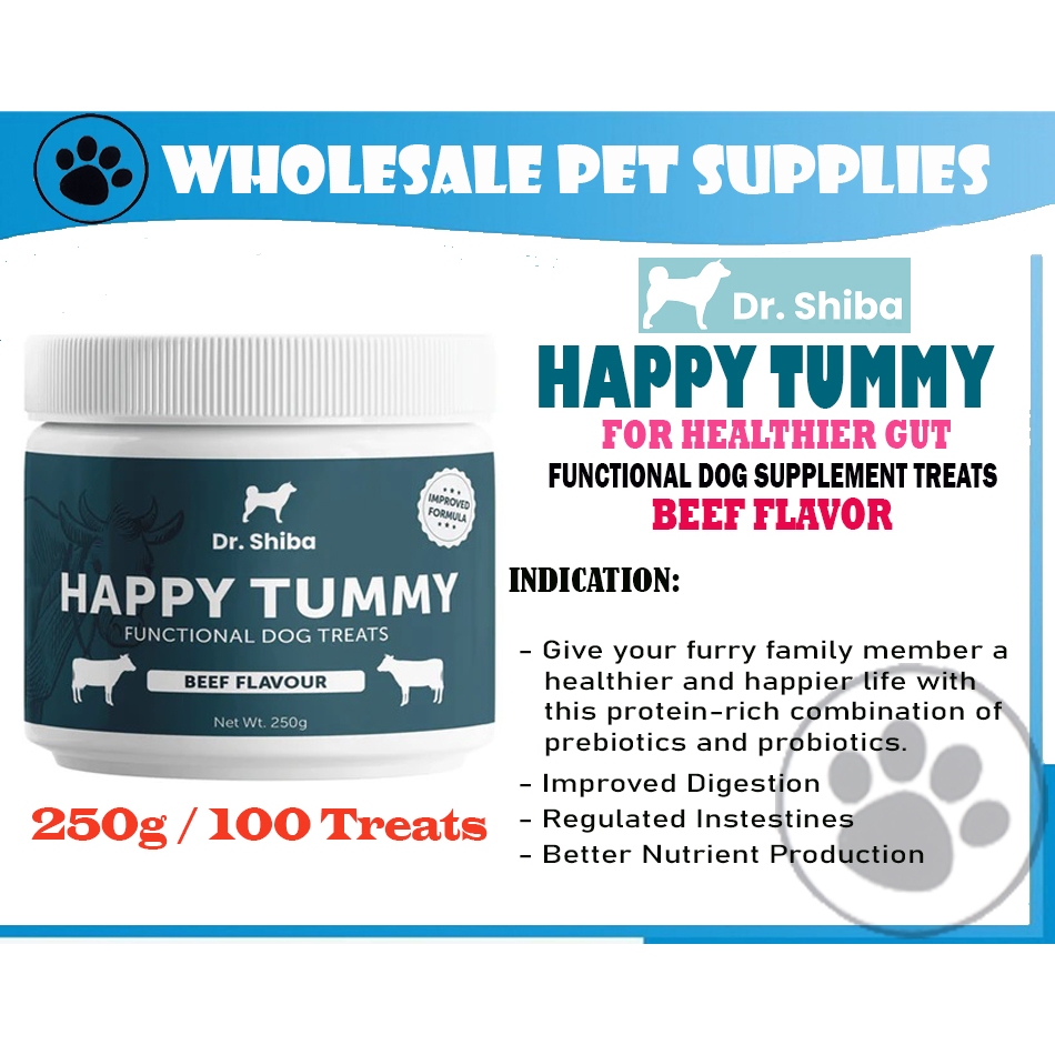 HAPPY TUMMY Functional DOG Treats - BEEF Flavor | 250g | Shopee Philippines