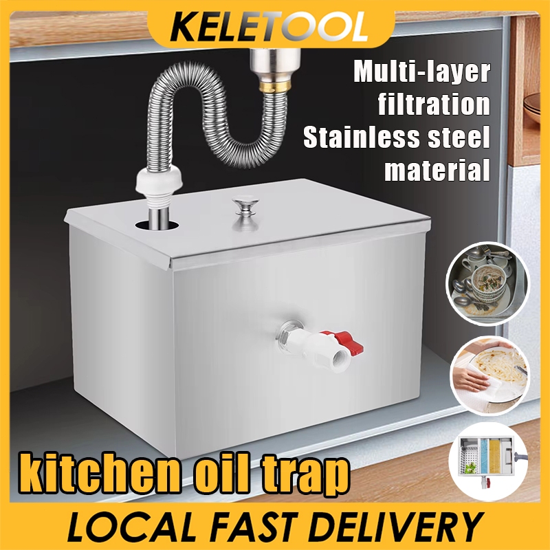 Stainless Grease Trap 8 lbs 5GPM Gallons Per Minute Restaurant oil ...