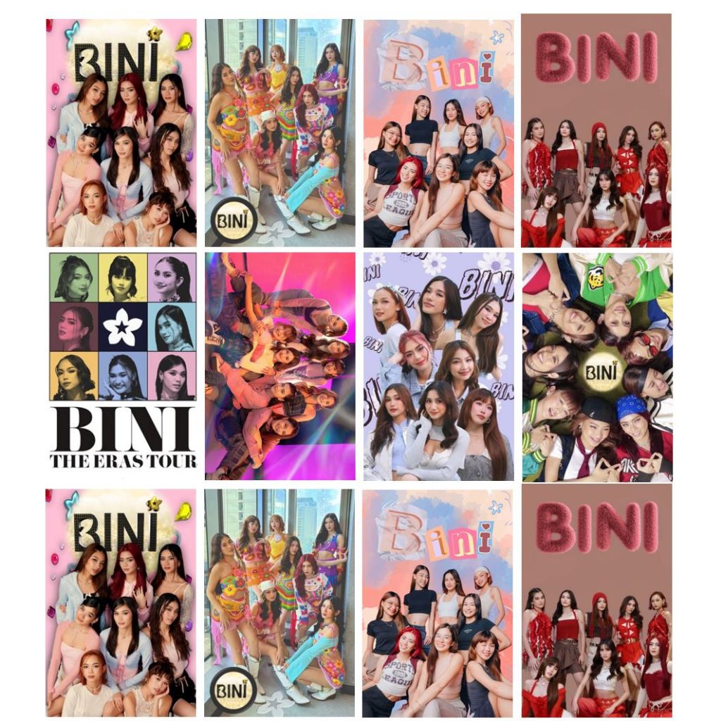 BINI STICKER 8 PIECES PHOTOSHOOT 2X2.5 INCHES | Shopee Philippines
