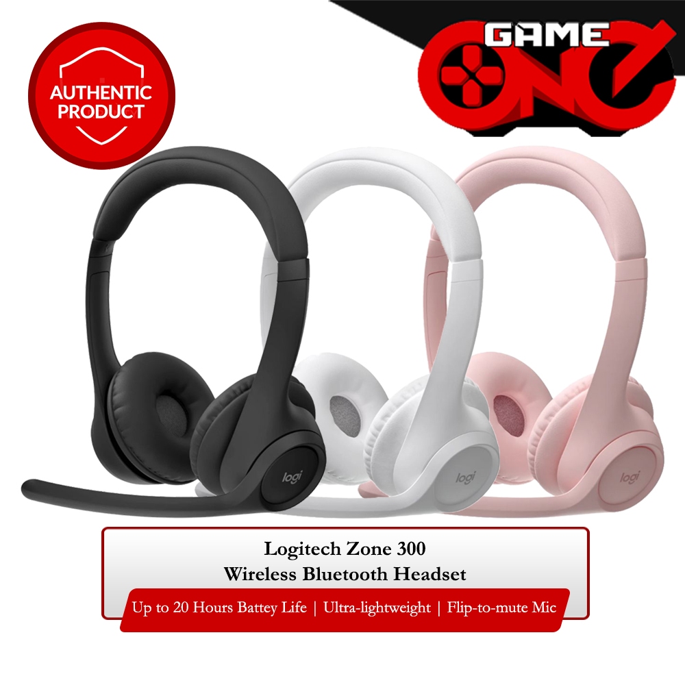 Logitech Zone 300 Wireless Bluetooth Headset with Noise-Canceling ...