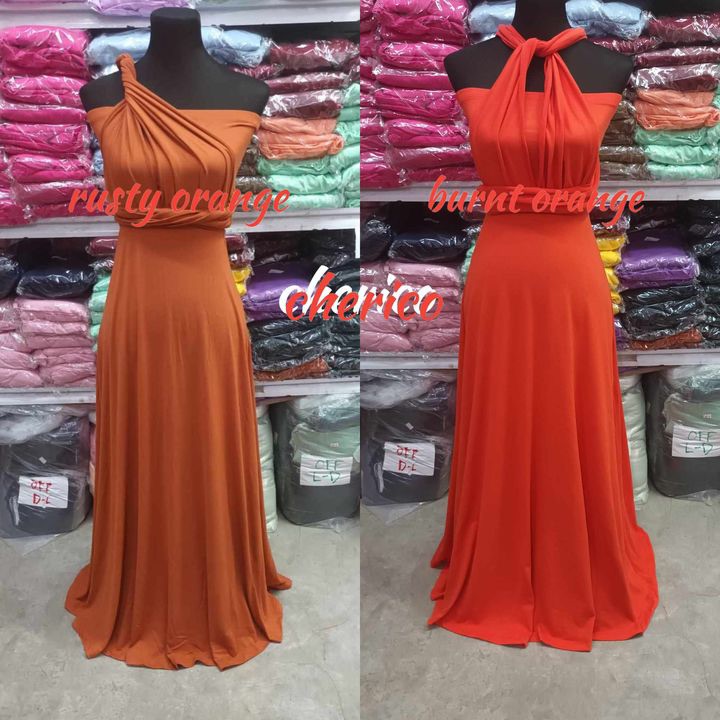 INFINITY MAXI DRESS RUSTY ORANGE AND BURNT ORANGE WITH TUBE ATTACHED ...