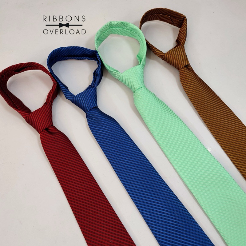 Regular Striped Necktie (Standard Size) MANUAL TIE | Shopee Philippines