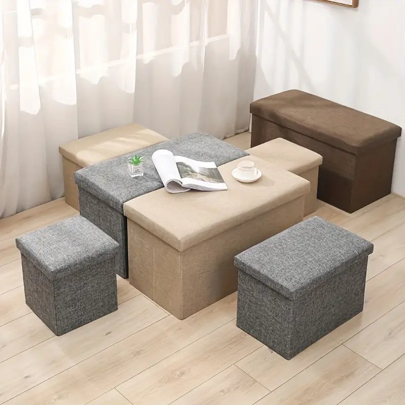 Ottoman Storage Box(buy 1 get 1 free)Stool Rectangular Storage Stool ...