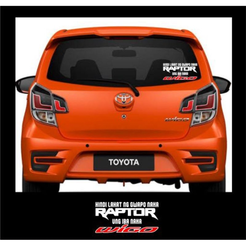 Funny Sticker Design for Toyota Wigo | Shopee Philippines