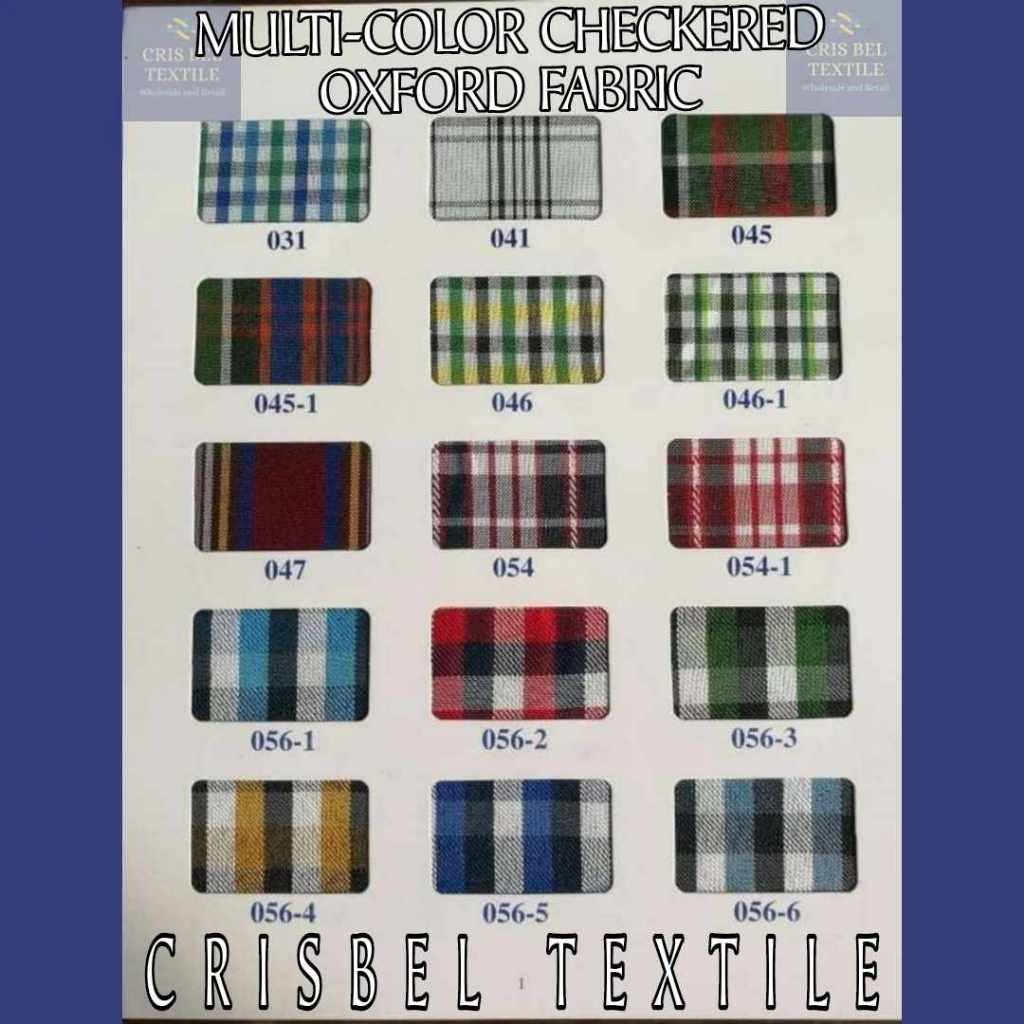 CHECKERED MULTI-COLOR OXFORD FABRIC FOR UNIFORM- 60" INCHES WIDTH (SOLD ...