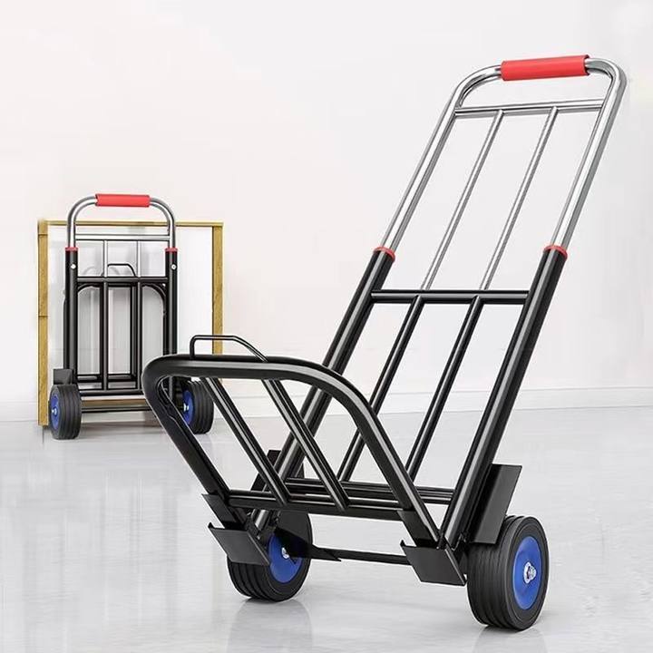 Household Hand Pulled Cart Foldable Trolley Cart Transportation Trailer ...