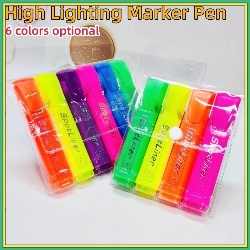 color highlighter Set Candy-colored school office supplies stationery ...