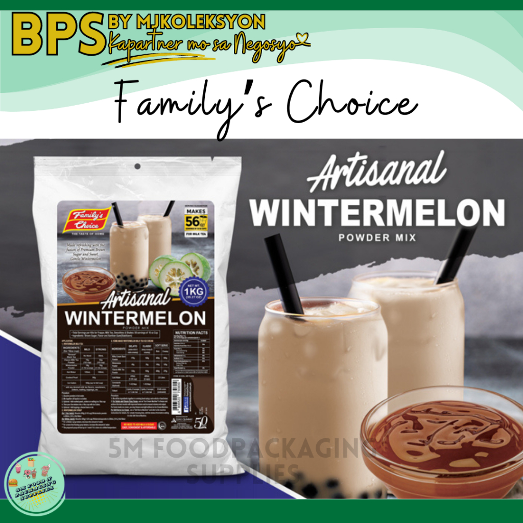 Family's Choice Winter Melon Powder for Frappe Milktea, Syrup Sauce ...