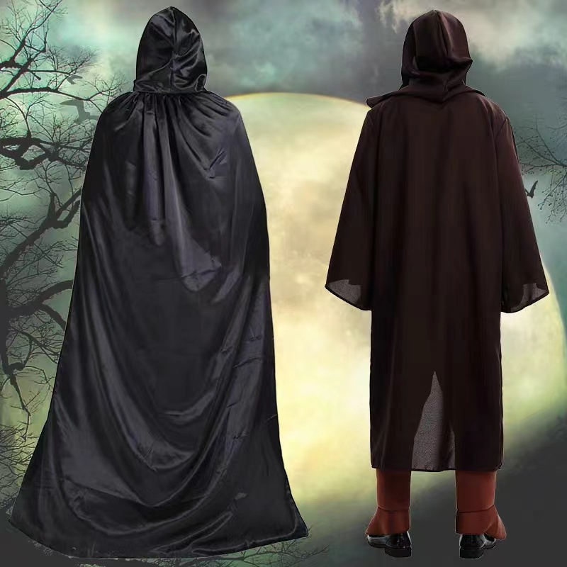 Halloween Kids Witch Wizard Vampire Cloak Cosplay Costume Cape Gown ...