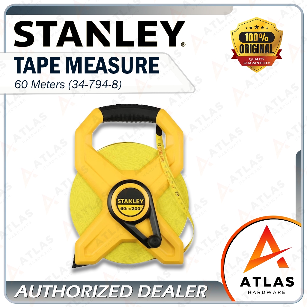 Stanley Open Type Long Tape Measure 60 meters (34-794-8) | Shopee ...