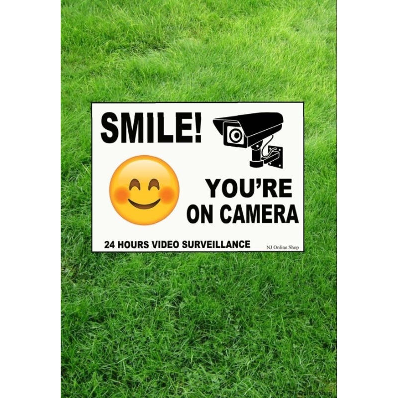 SMILE CCTV_A4 Laminated Signage | Shopee Philippines