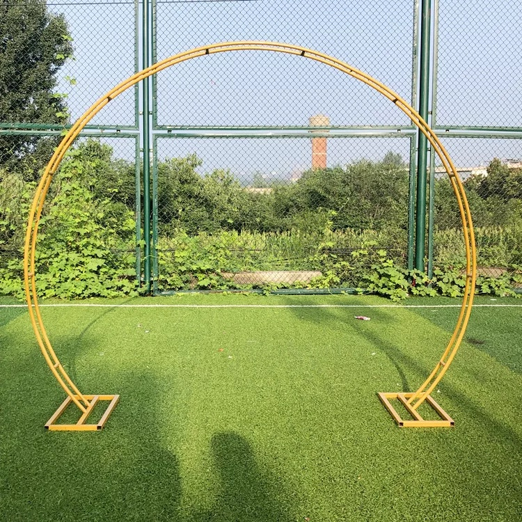 CODNew Wedding Double-Pole Arch Wrought Iron Shelf Wedding Gold Arch ...