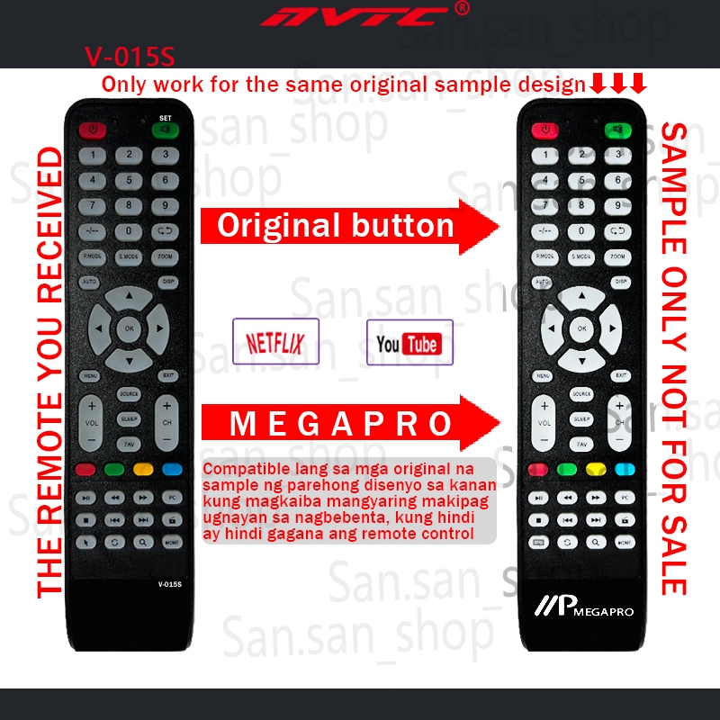 100% Universal remote control for Megapro smart tv remote na gagana sa tv mo Original button ...
