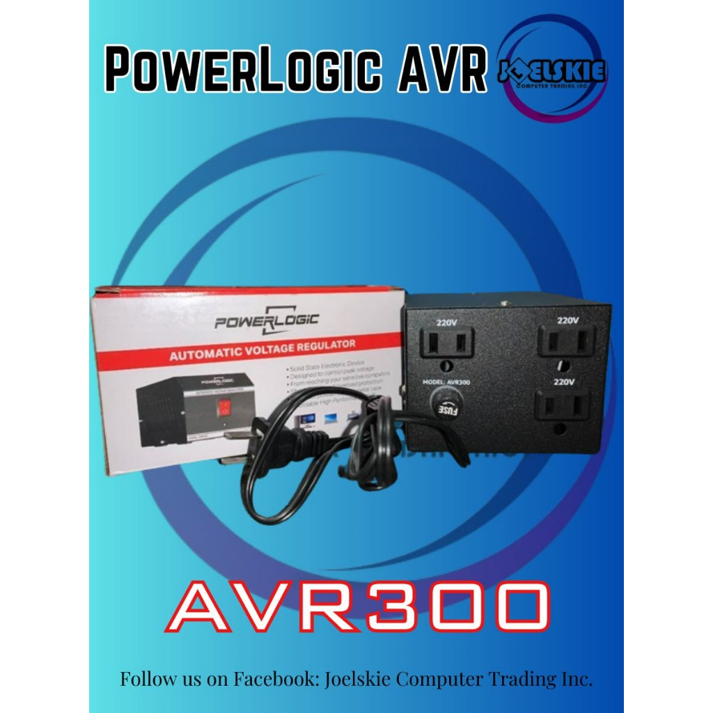 Powerlogic AVR-300 ,with surge protection 3 x 220v | Shopee Philippines