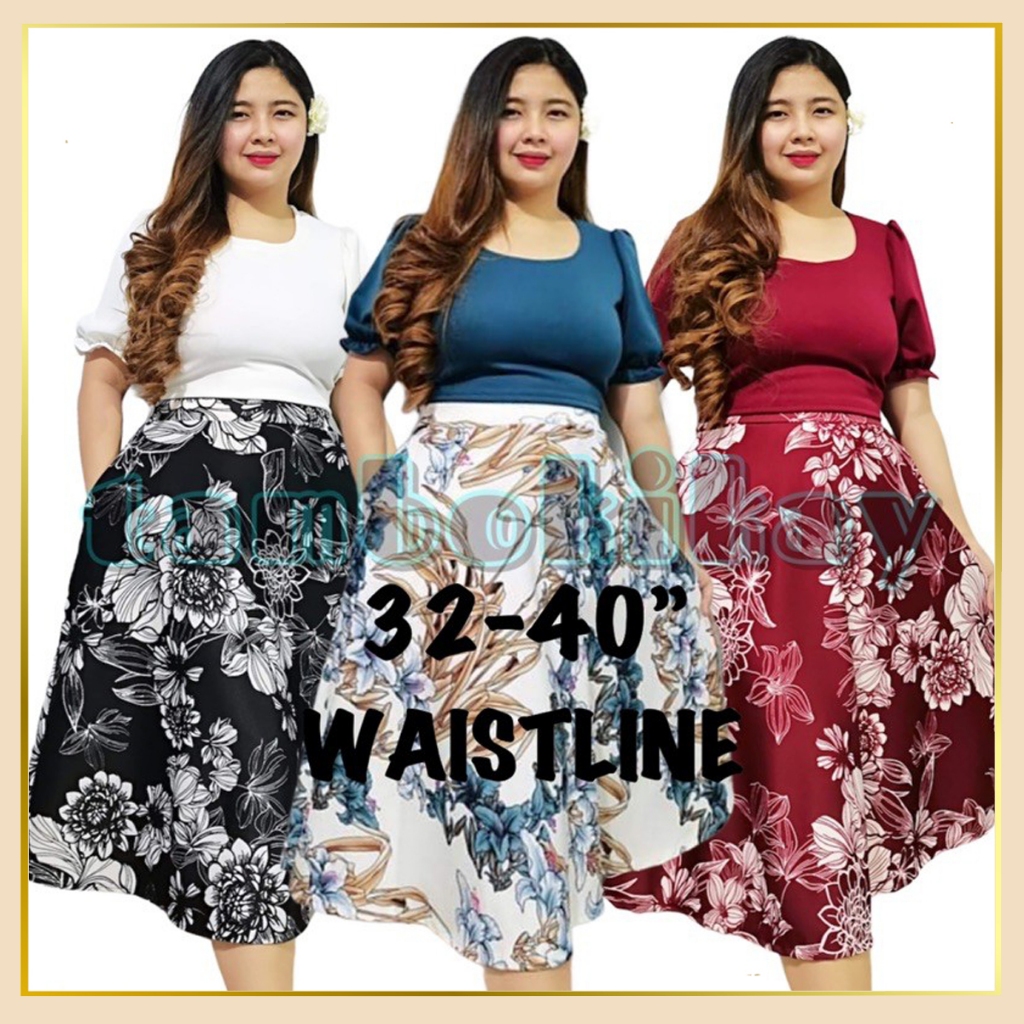 33-40” WAISTLINE PLUS SIZE - PRINTED BALLOON SKIRT | Shopee Philippines
