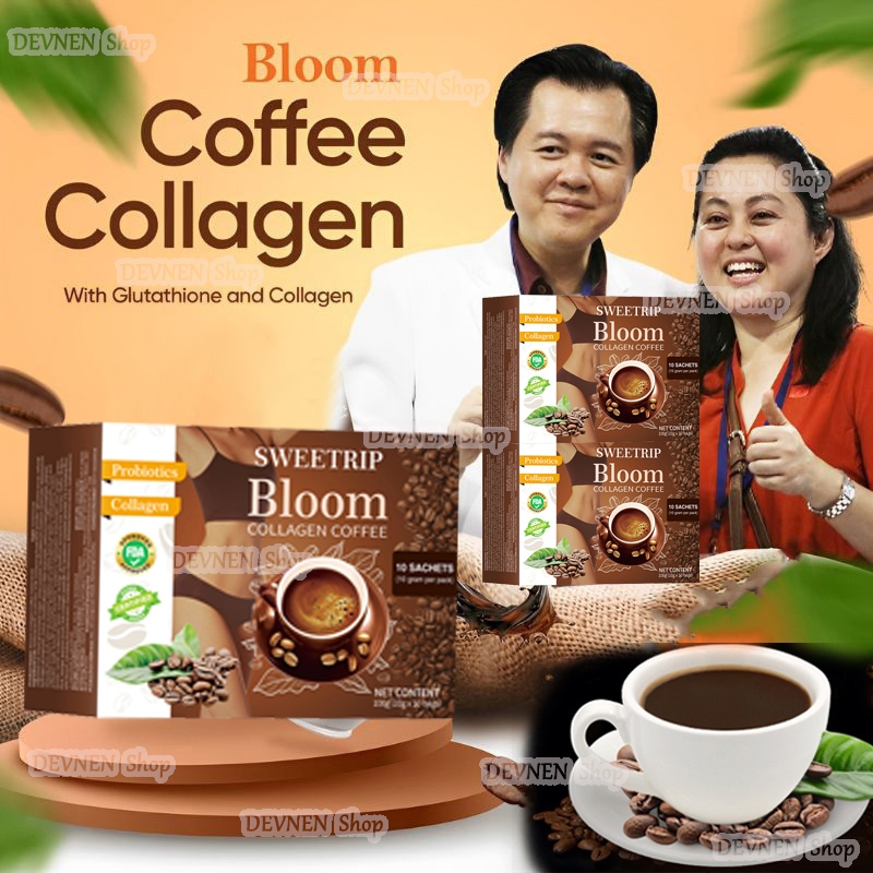 Bloom Collagen Coffee Nugen Original Pure Collagen Drink Glutathione ...