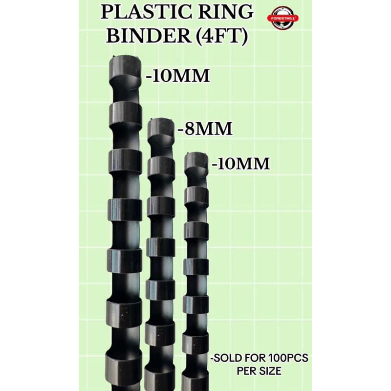 PLASTIC RING BINDER (SOLD PER 100’s) 4 FEET (NON-CUT | Shopee Philippines
