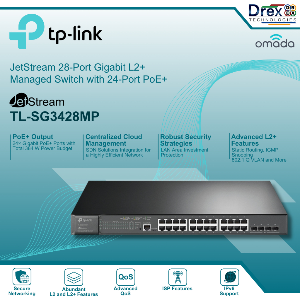 TP-Link TL-SG3428MP JetStream 28-Port Gigabit L2+ Managed Switch with ...