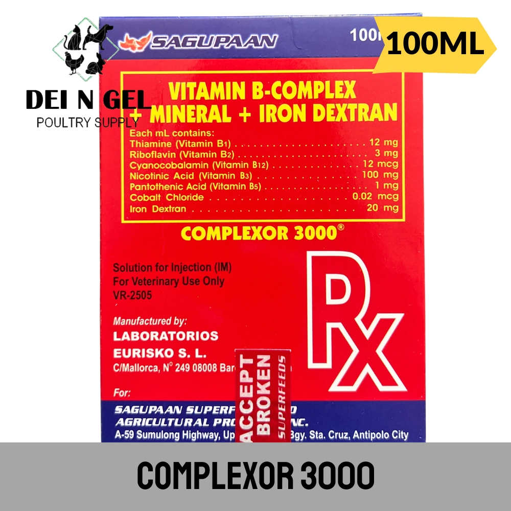 COMPLEXOR 3000 VITAMIN B-COMPLEX MINERAL IRON DEXTRAN (100ML) | Shopee ...