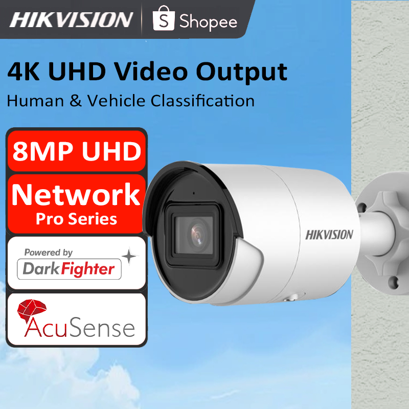 Hikvision 8MP（4K）UHD Pro Series With AcuSense Fixed Bullet Network ...
