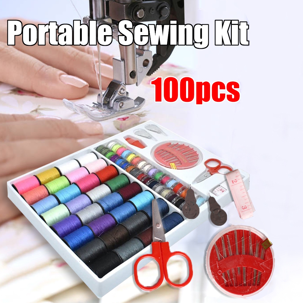 100Pcs Colorful Sewing Threads Sewing Kits DIY Spools Colorful Sewing ...